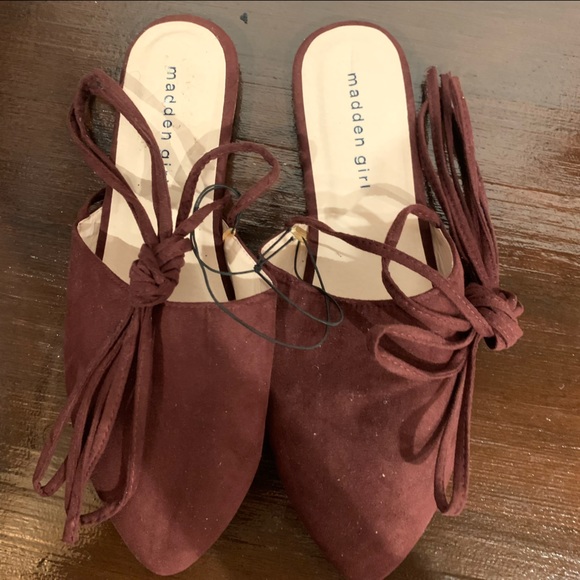 Madden Girl | Shoes | Madden Girl Gmarcy Ankle Lace Up Slide In Flats ...